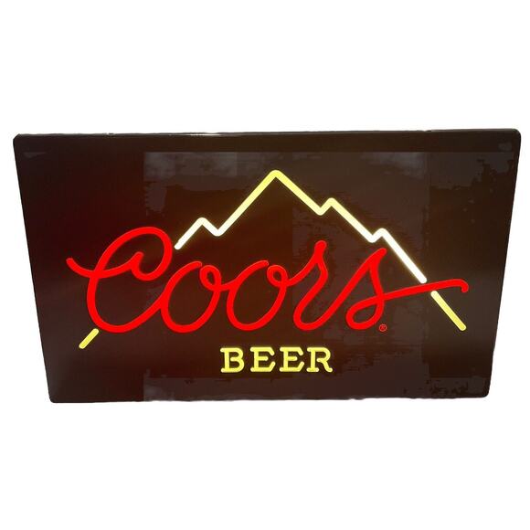 Coors | Other | Vintage Coors Beer Neon Light Up Bar Sign 984 Working ...